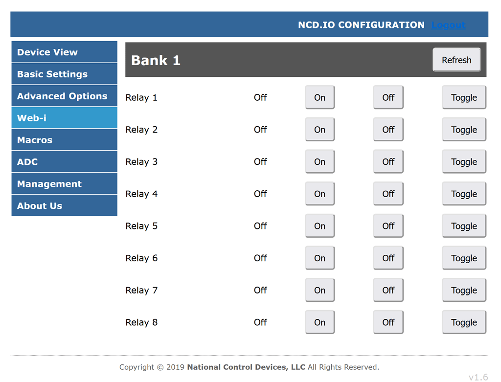 Config file for 24-Channel DPDT Signal Relay Shield + 8 GPIO with IoT Interface - Software - NCD ...