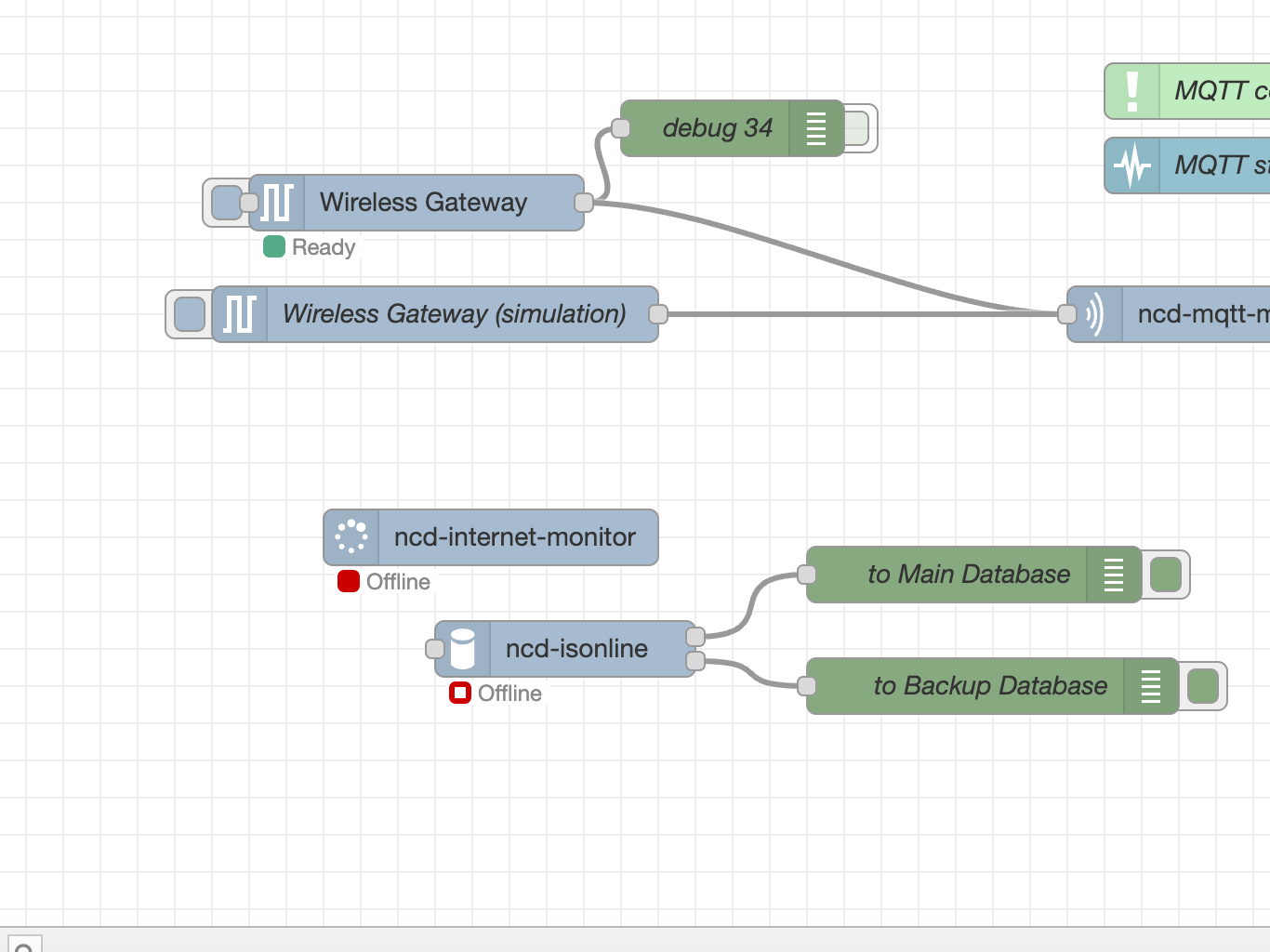 Settting up gateway to internet using "is connected" module - Node-Red - NCD.io Community